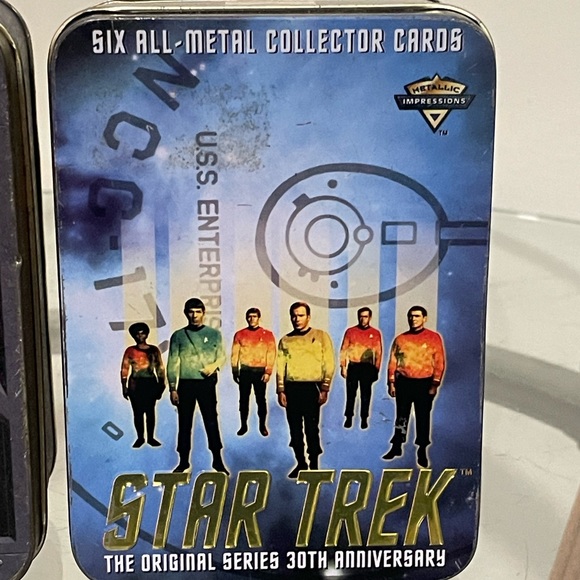 Metallic Impressions | Games | Star Trek 5 Metal Collectible Cards ...